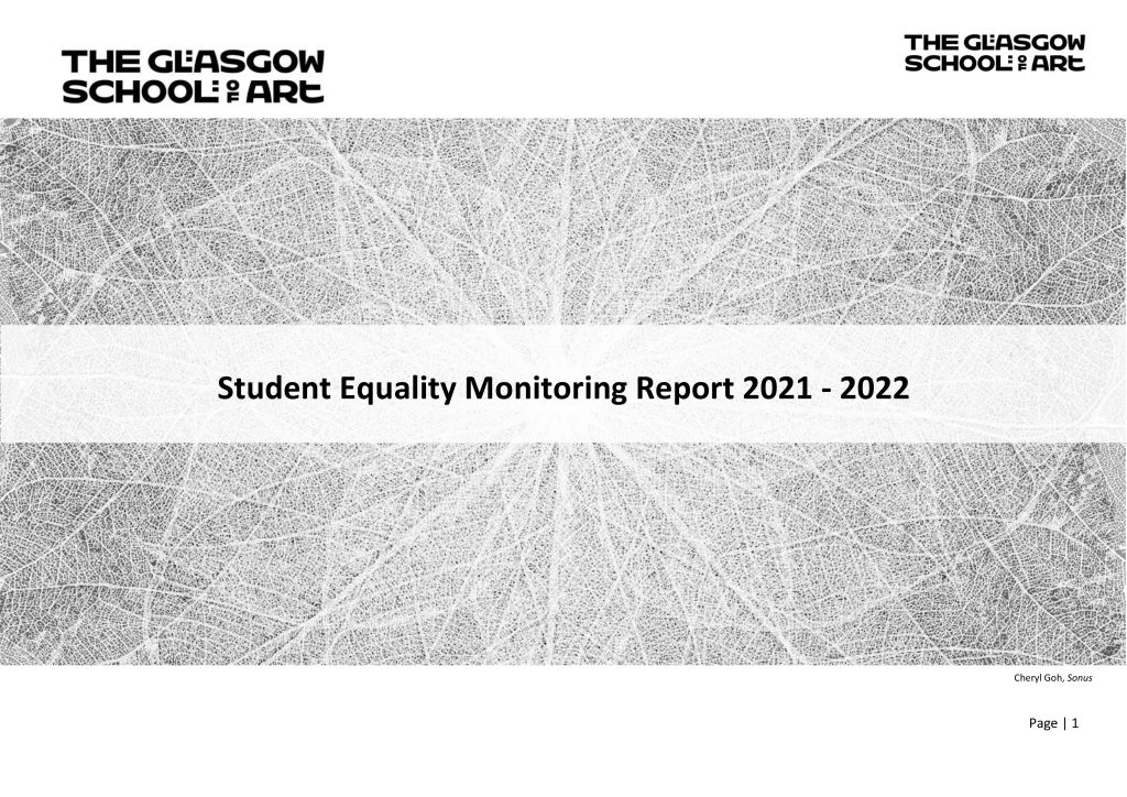 Students Equality Monitoring Report 2021-2022 – GSA Documents