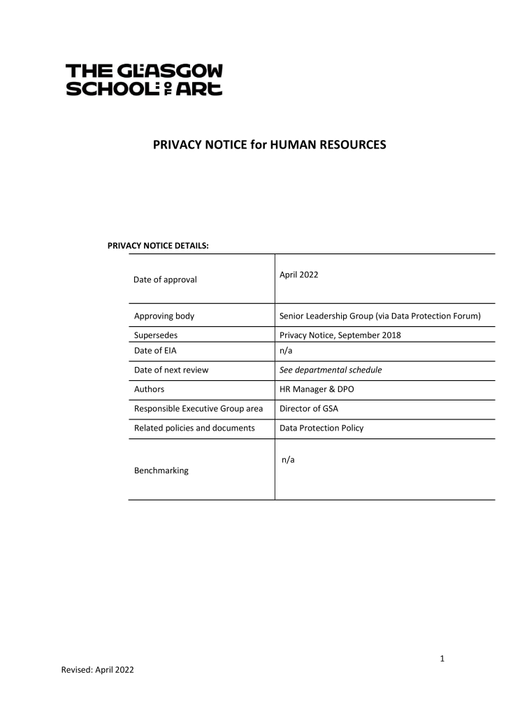 Data protection – GSA Documents