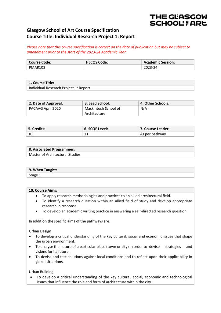 Individual Research Project 1 Report 2023-24 – GSA Documents