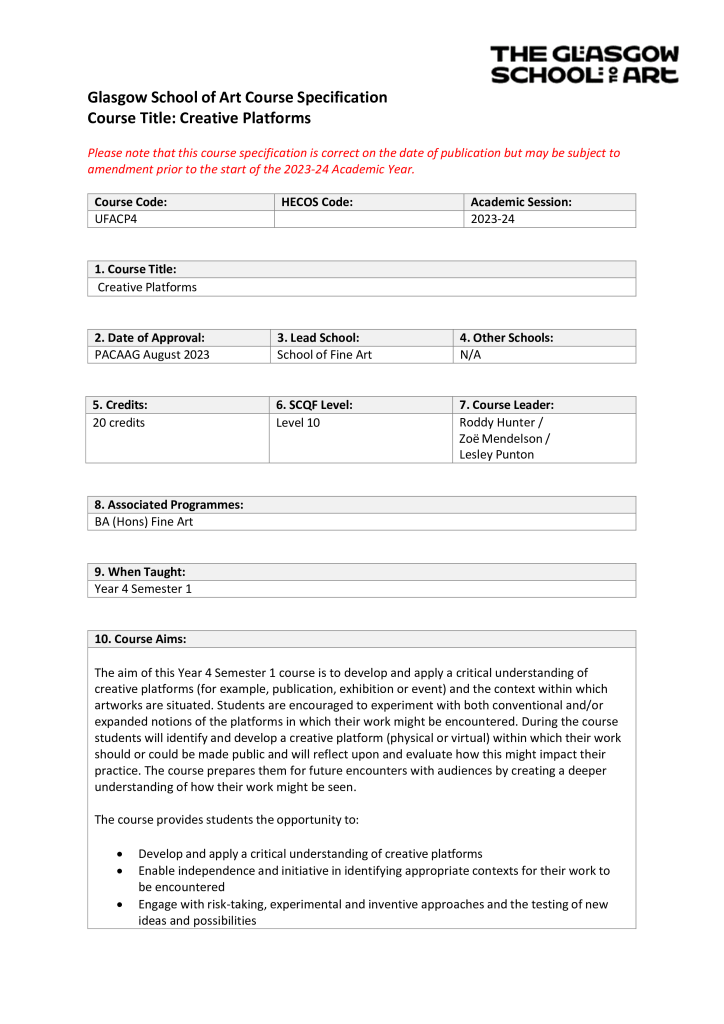 Creative Platforms 2023-24 – GSA Documents