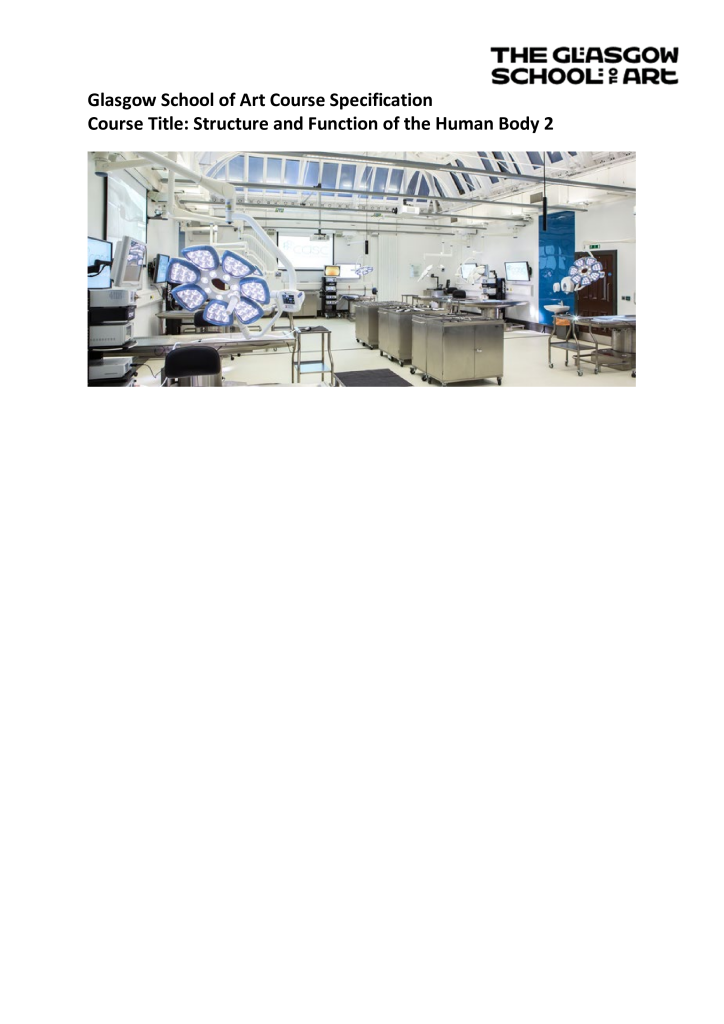 Course Specifications – GSA Documents