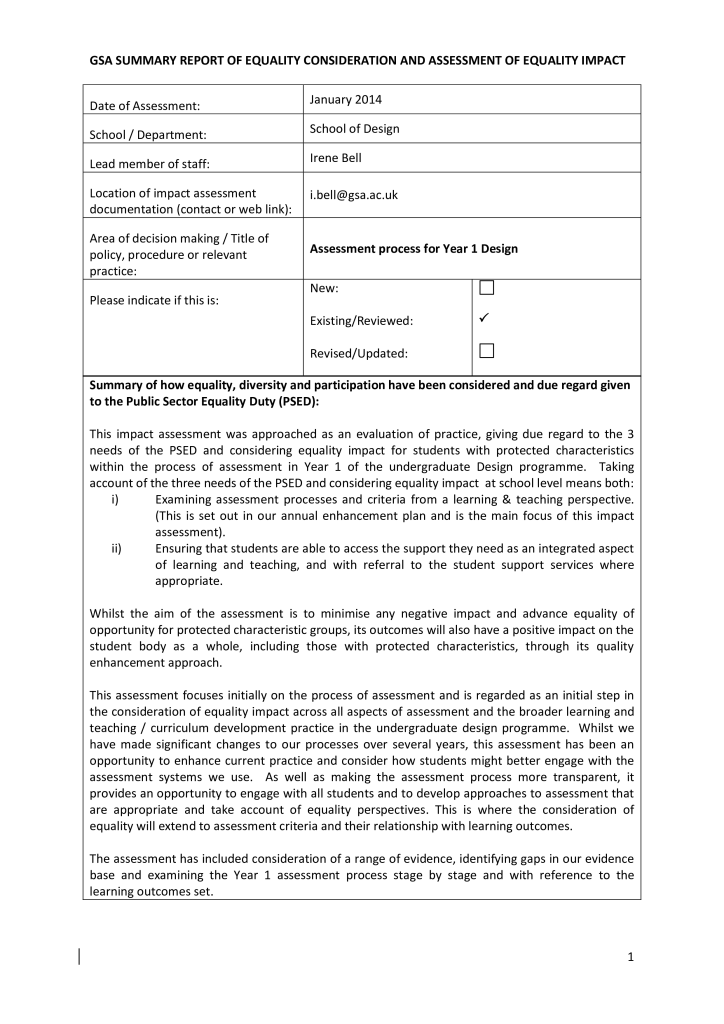 GSA-EIA-Summary-Report-School-of-Design-First-year-assessment-process ...