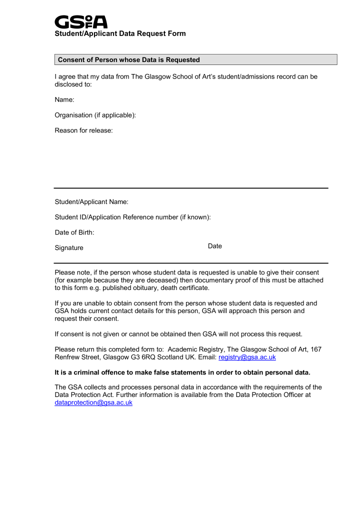 Admissions – GSA Documents