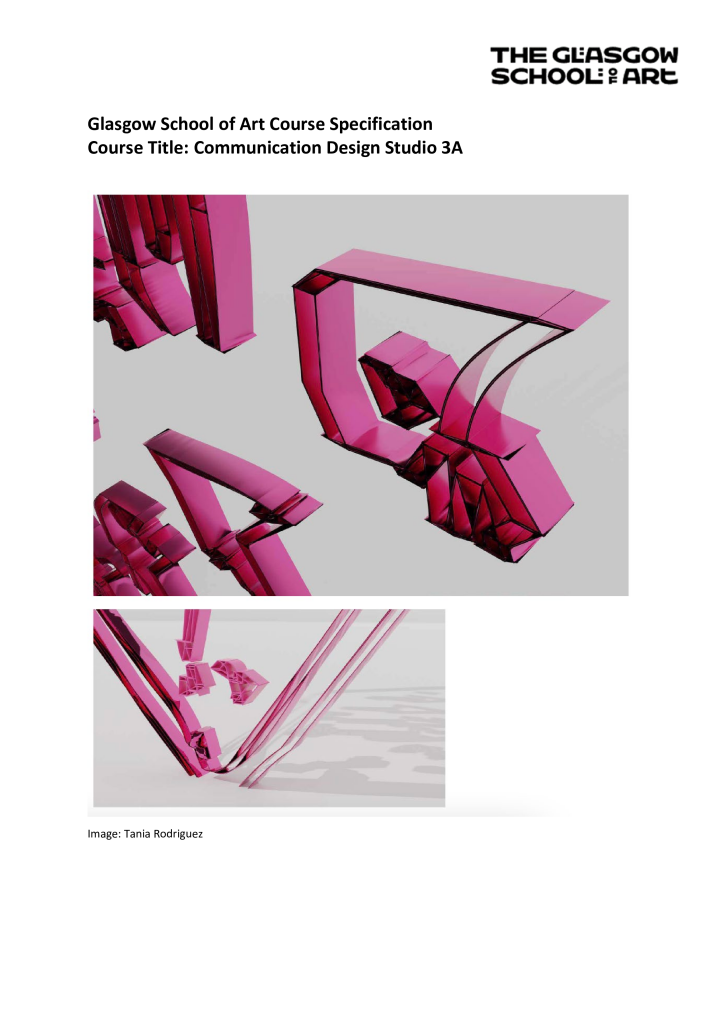 BA (Hons) Communication Design Studio 3A 2024-25 – GSA Documents