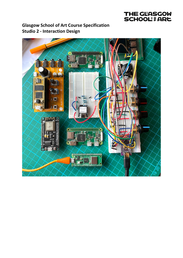 Studio 2 – Interaction Design 2024-25 – GSA Documents