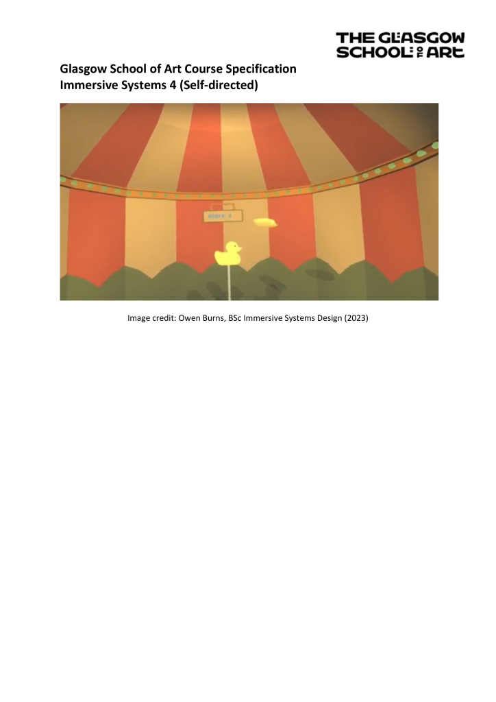 Course Specifications – GSA Documents