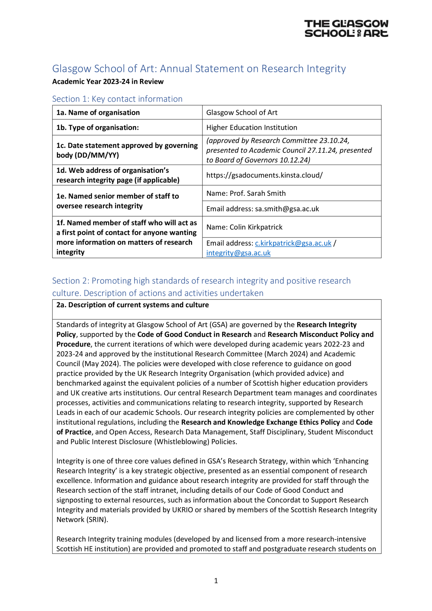 GSA Documents