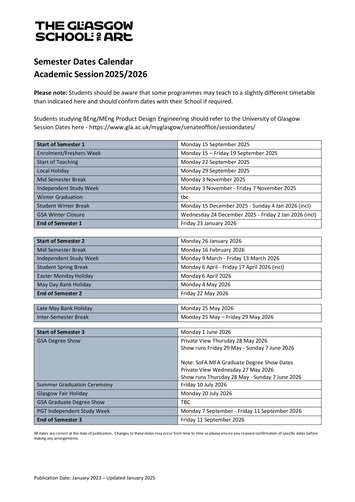2025/26 – GSA Documents