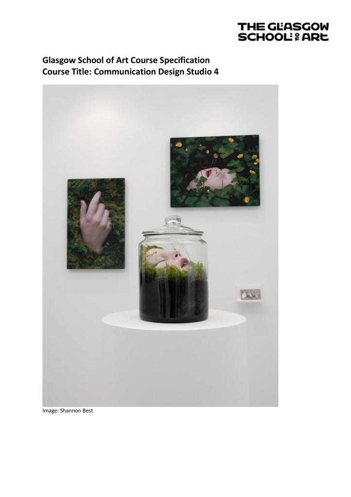 BA (Hons) Communication Design Studio 4 2025-26 – GSA Documents