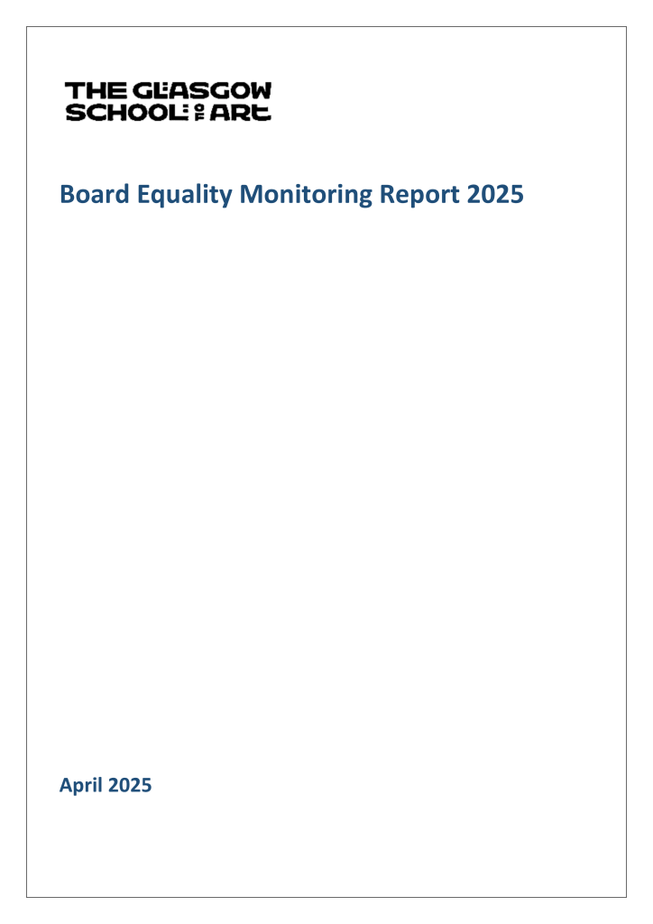 Board Equality Monitoring Report 2025 – GSA Documents