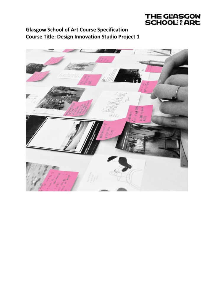 Design Innovation Studio Project 1 2025-26 – GSA Documents
