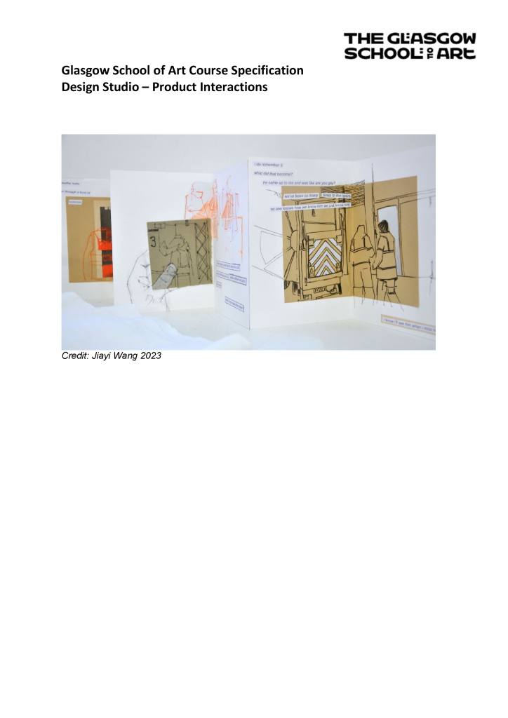 Design Studio – Product Interactions 2025-26 – GSA Documents