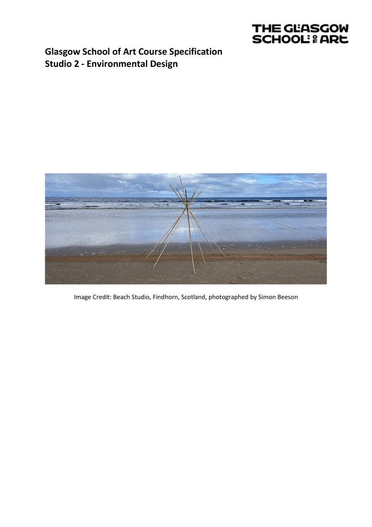 Studio 2 – Environmental Design 2025-26 – GSA Documents