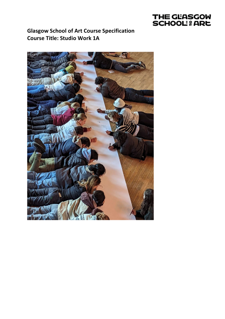 Studio Work 1A 2026-27 – GSA Documents