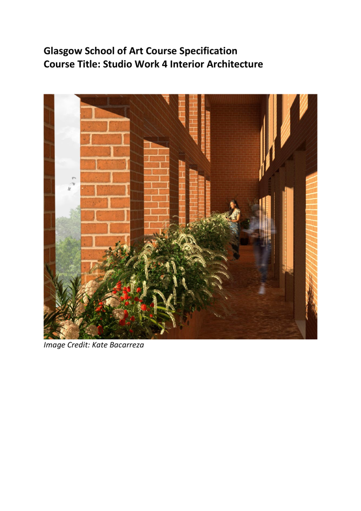 Studio Work 4 Interior Architecture 2026-27 – GSA Documents